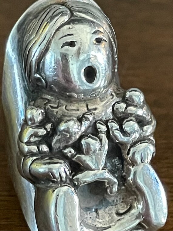 Vintage Native American Storyteller Ring Sterling Sil… - Gem