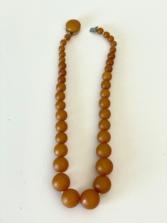 Vintage Bakelite Beaded Necklace Etsy