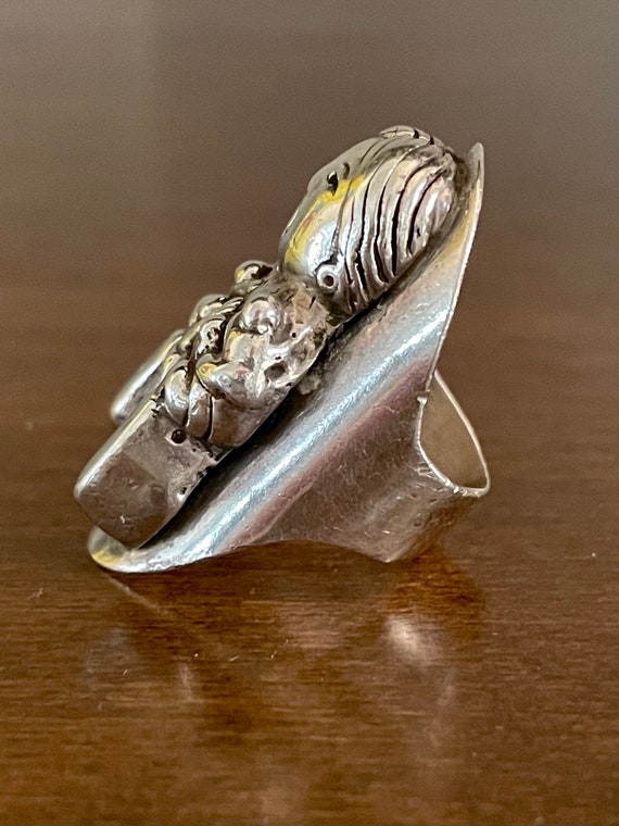 Vintage Native American Storyteller Ring Sterling Sil… - Gem