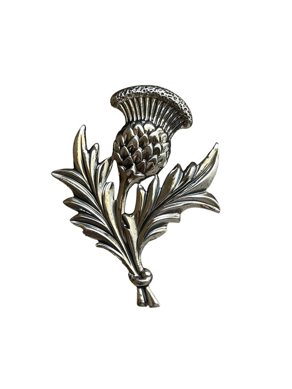 sterling silver pottery thistle - Gem
