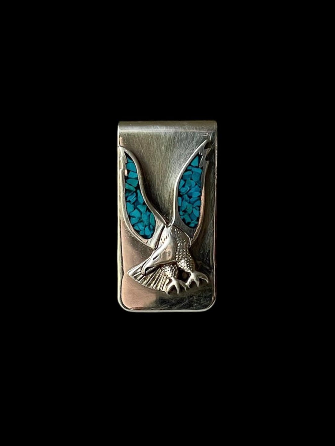 Vintage Turquoise Eagle Money Clip - Etsy