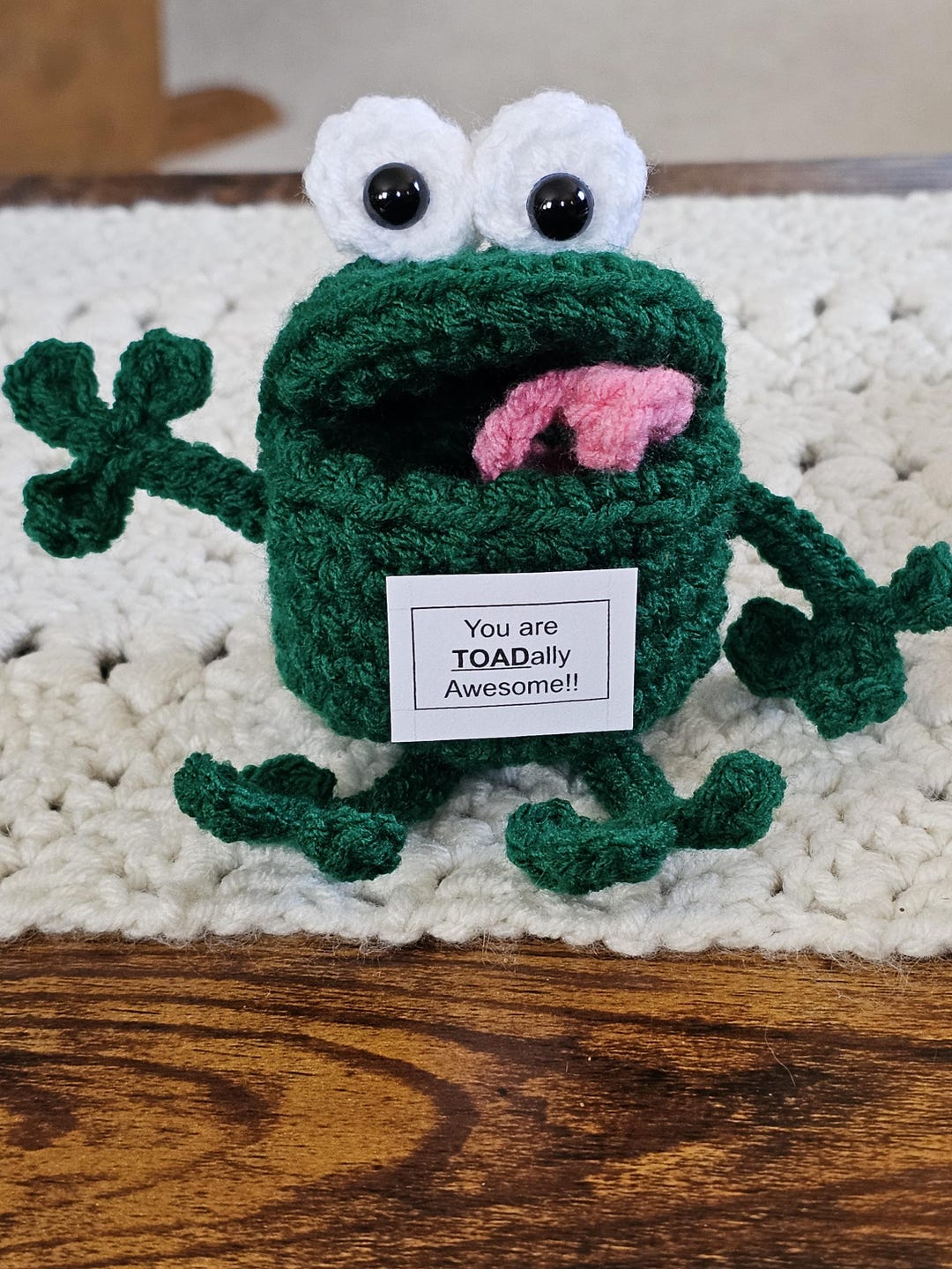 Emotional Support Frog - Dark Green - Etsy