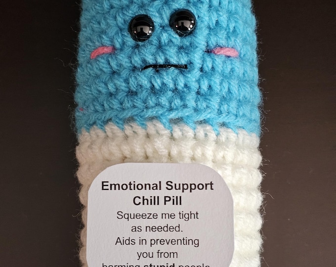 Adorable Crochet Chill Pills,10 Colors,emotional Support Chill Pill ...