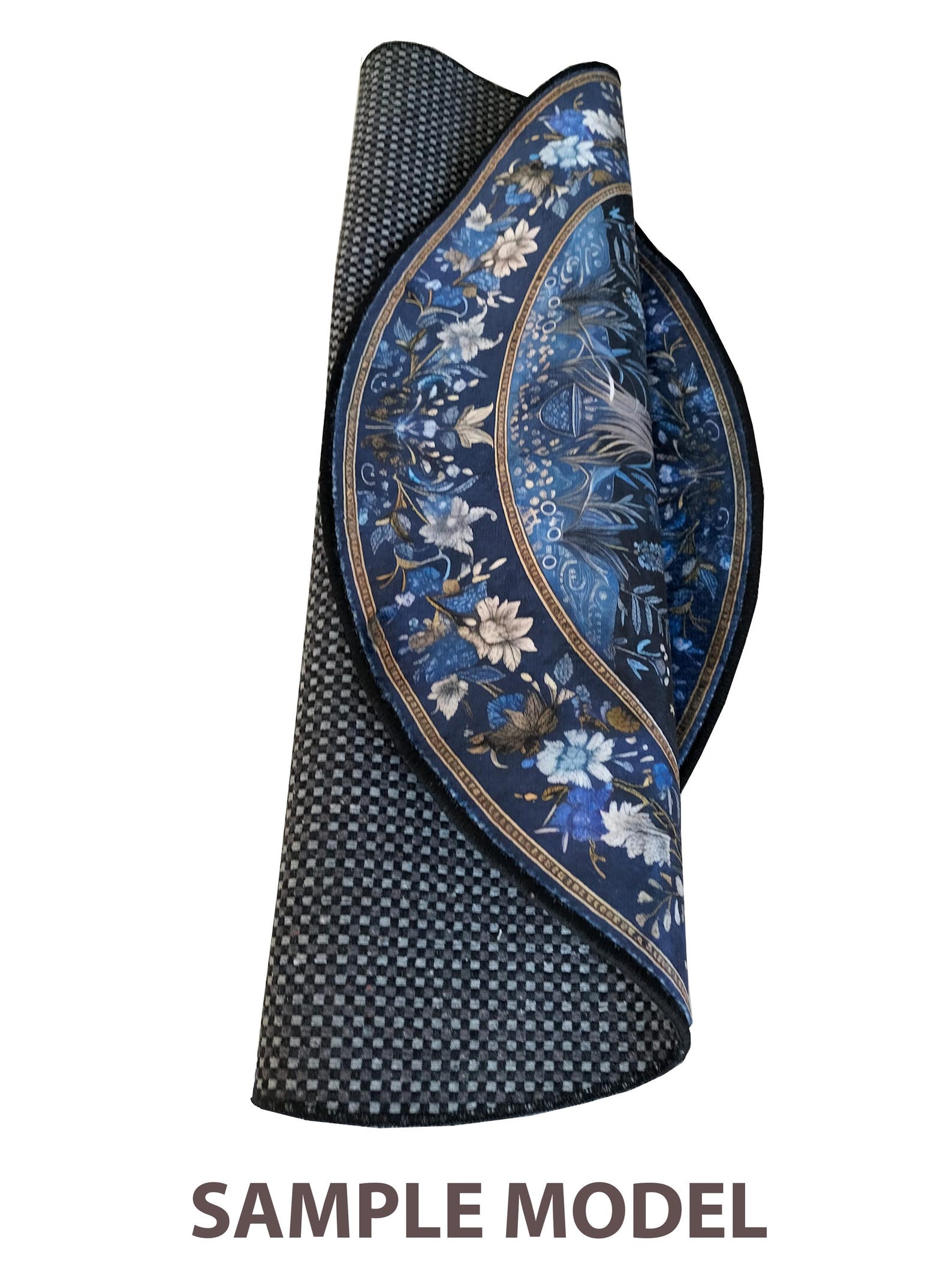 Round Yin Yang Symbol Two Cats Rug, Round Black and White Cat Rug ...