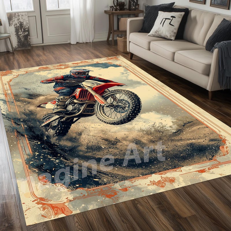 Motorcycle Rug - Etsy