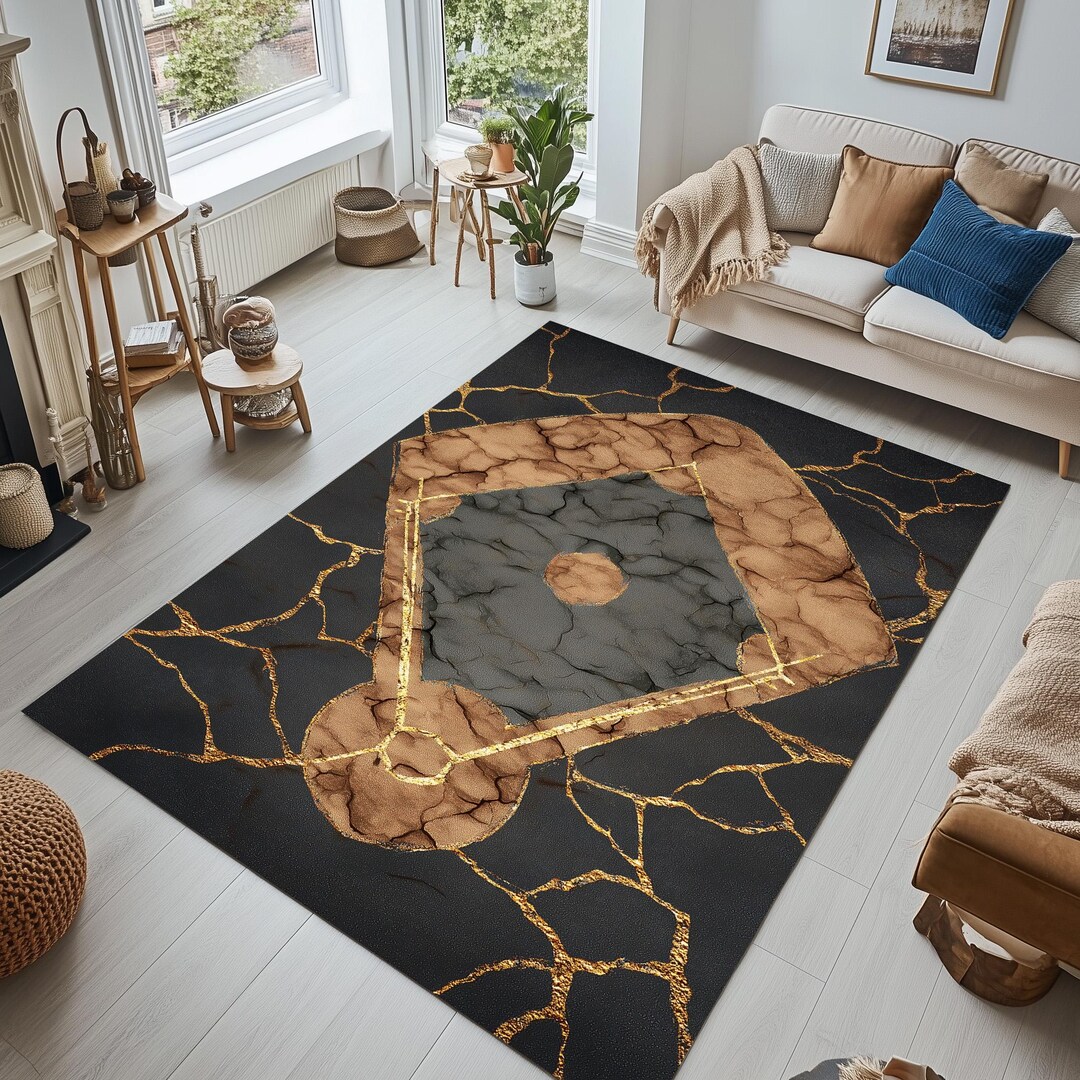 Baseball Diamond Cracked Gold Texture Rug, Baseball Field Rug, Baseball ...