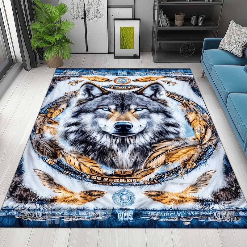 Native Feathers Area Rug - Etsy