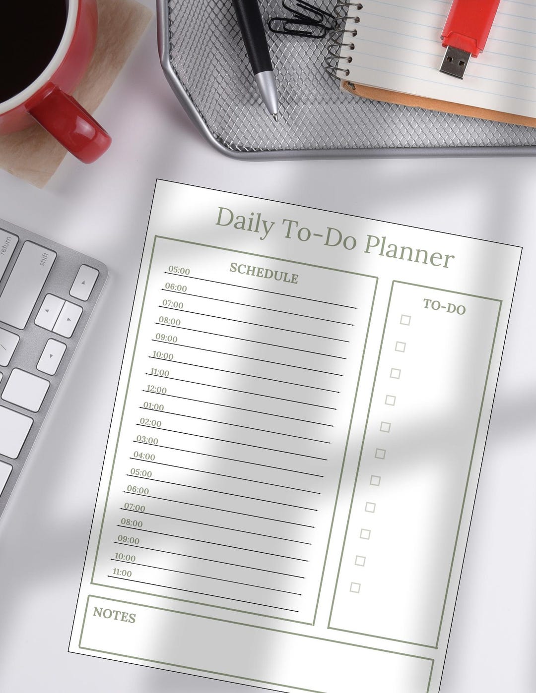 Daily To-do Planner | Effective Printable Schedule & List for Time ...