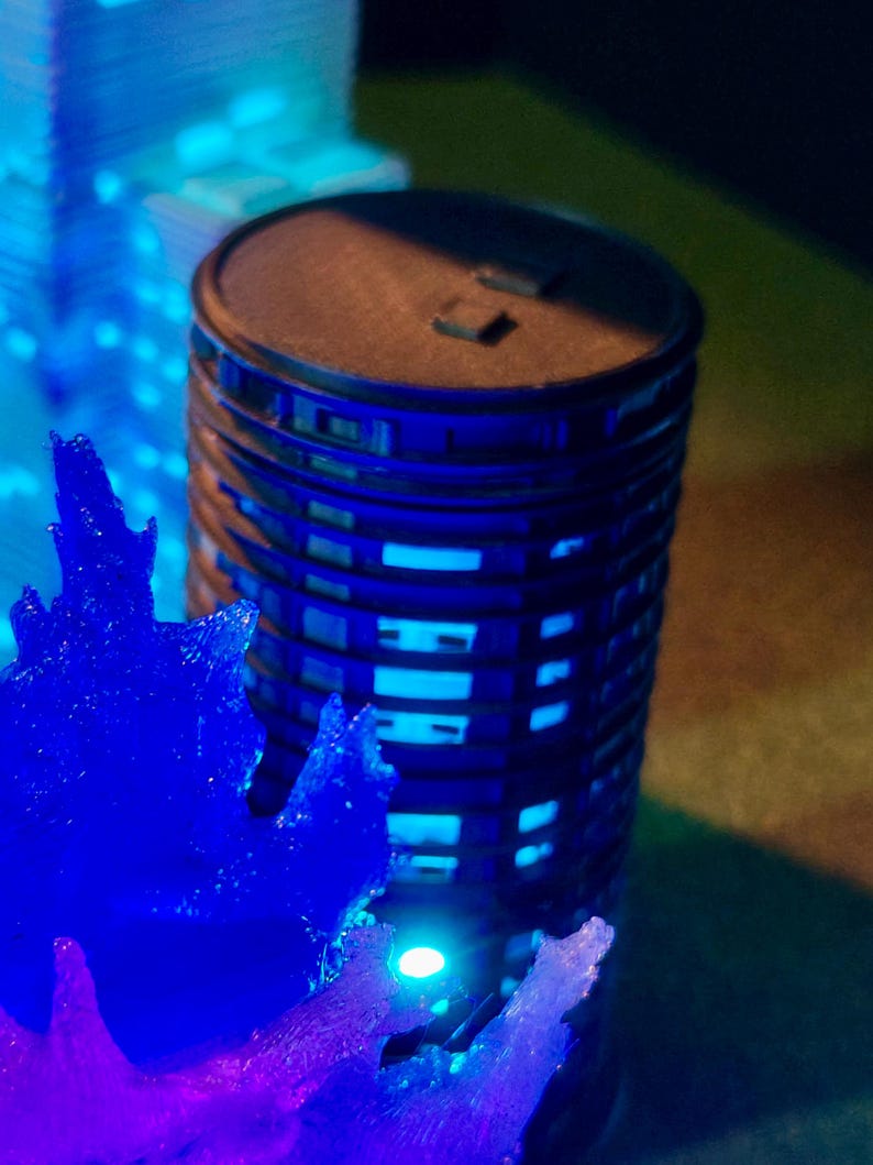 Godzilla Atomic Heat Ray Accessory Set: 3D Printed Diorama With RGB ...