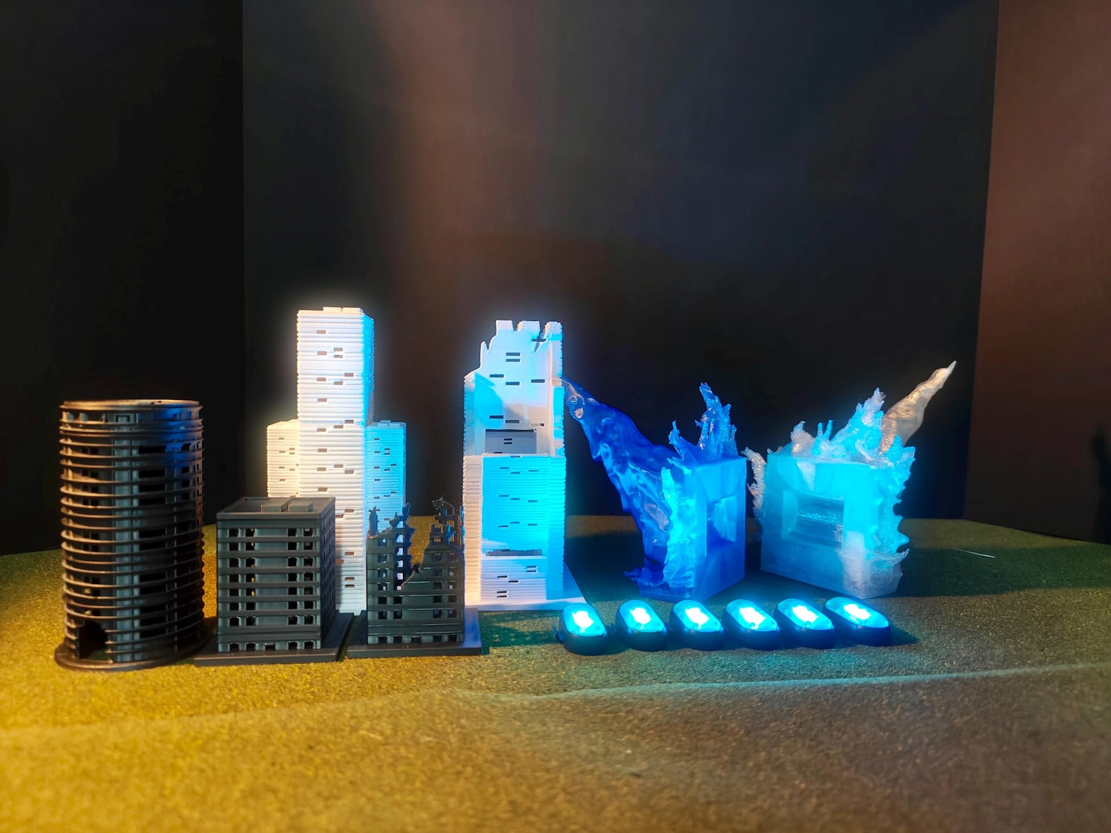 Godzilla Atomic Heat Ray Accessory Set: 3D Printed Diorama With RGB ...