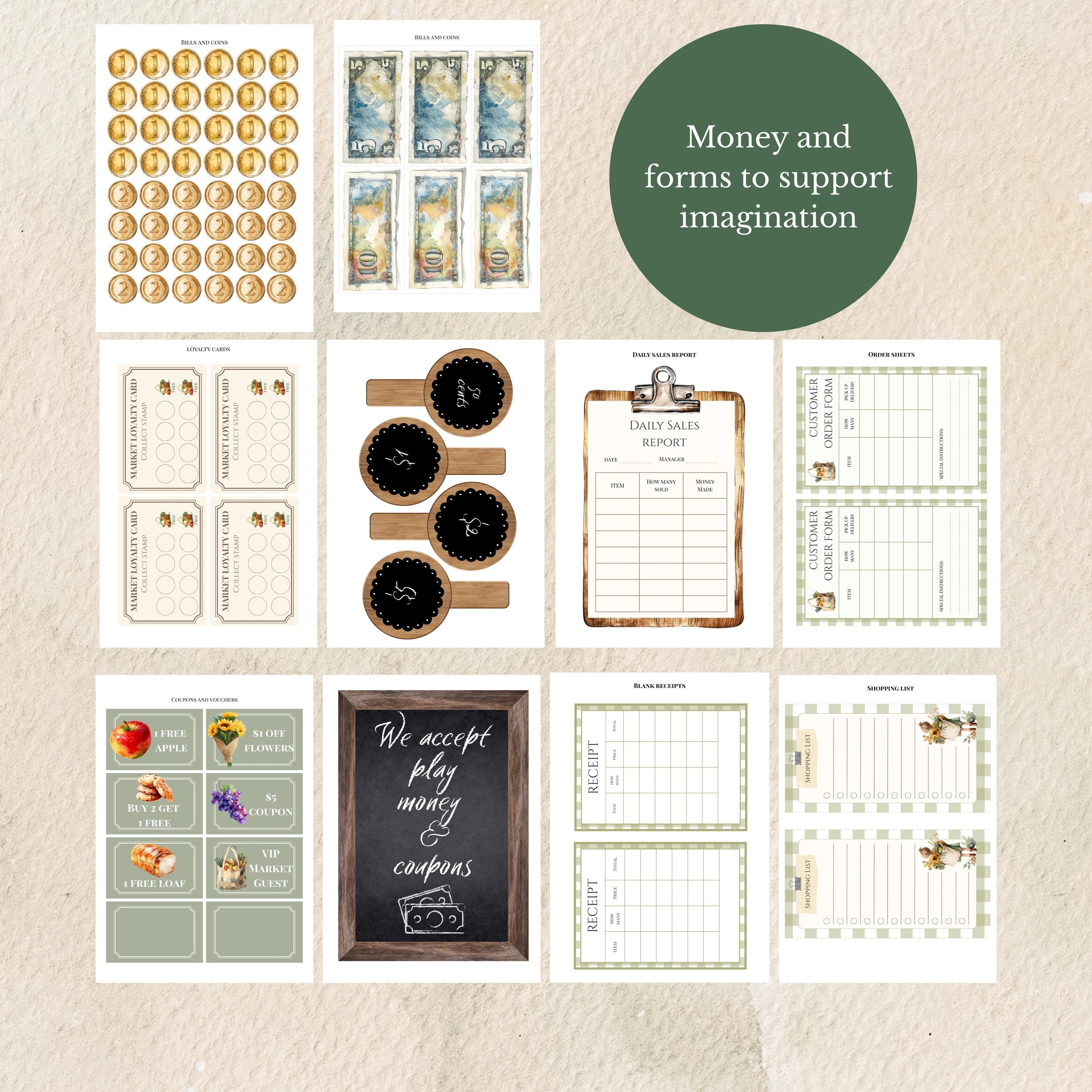 Farmer's Market Dramatic Play, Pretend Play Printable, Farmer's Market ...