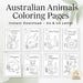 Australian Animals Alphabet Coloring Pages | A to Z Letter Tracing ...