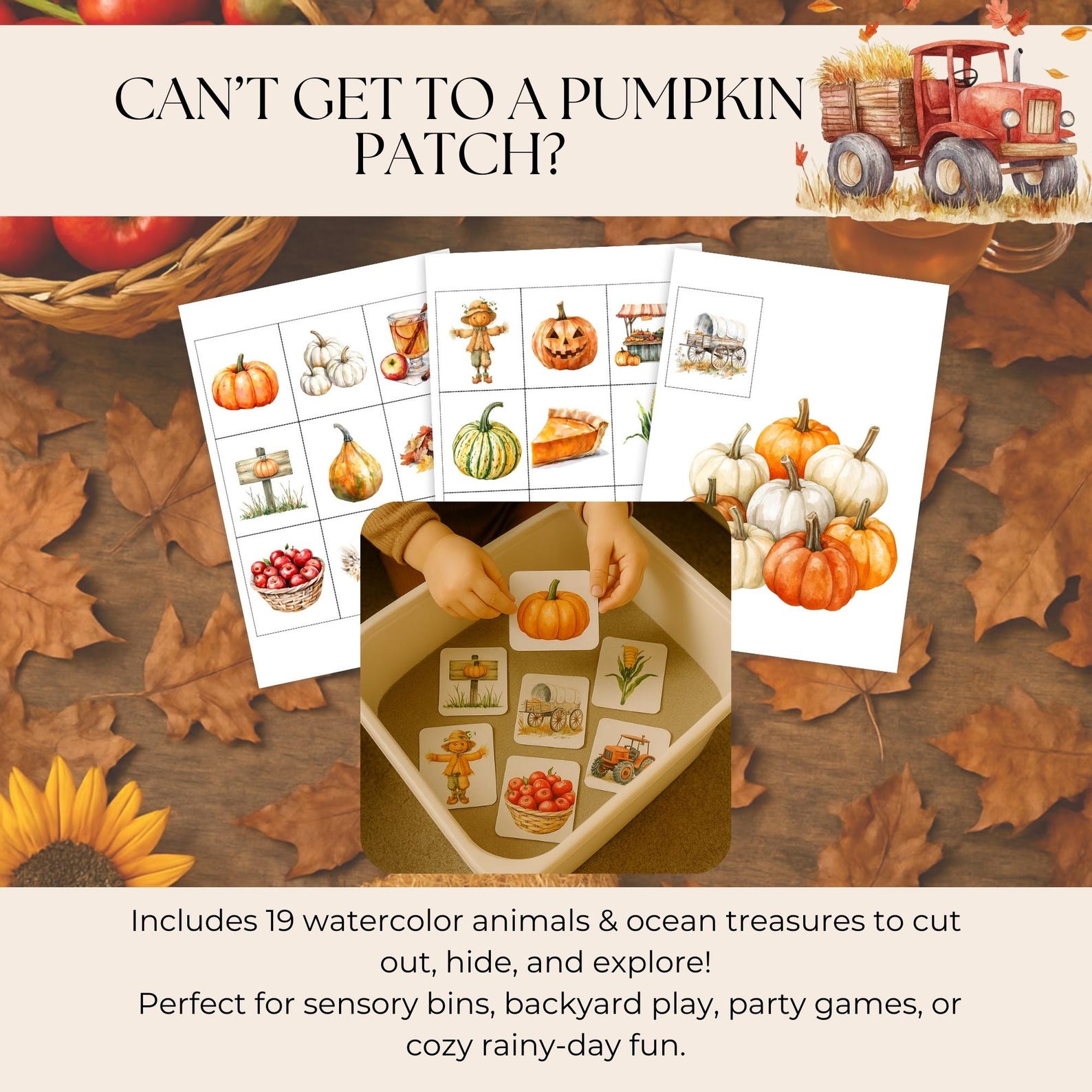 Pumpkin Patch Scavenger Hunt Printable, Fall Activity for Kids, Autumn ...