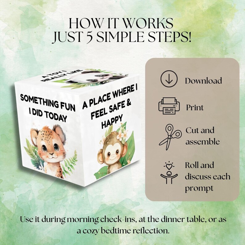 Gratitude Cube, Craft for Kids, Teach Kids Gratitude, Kids Games ...