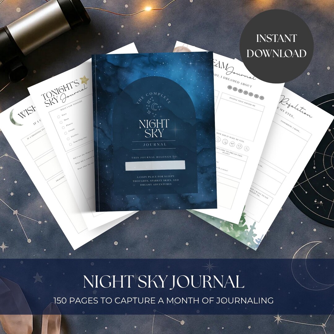 My Night Sky Journal Printable for Kids, Dream Journal, Star Spotting ...