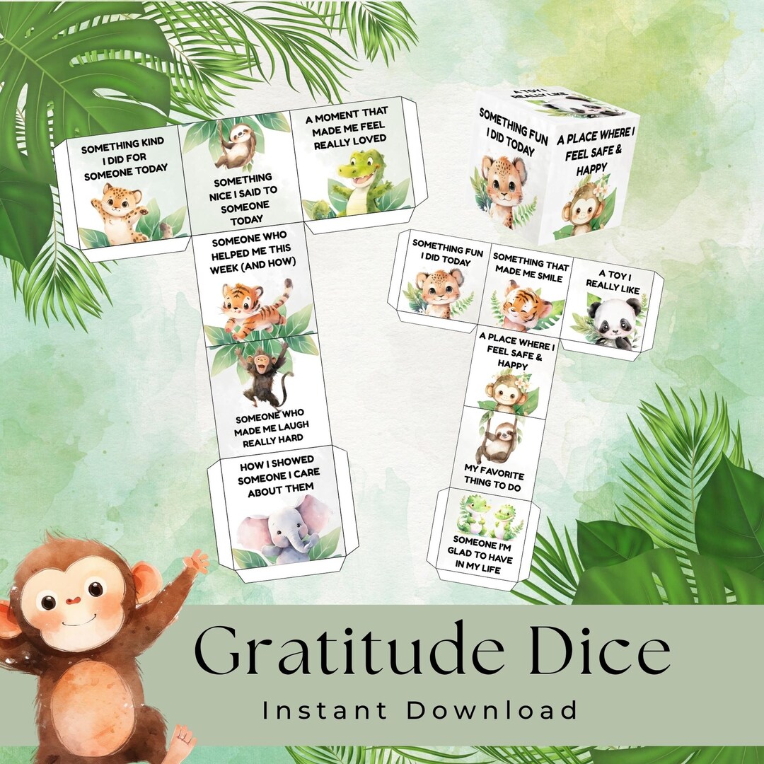 Gratitude Cube, Craft for Kids, Teach Kids Gratitude, Kids Games ...
