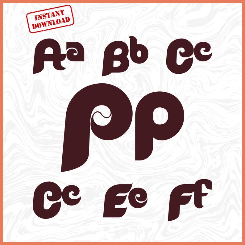 Phillies Style Script Font TTF, Retro Baseball Jersey Font for Cricut ...