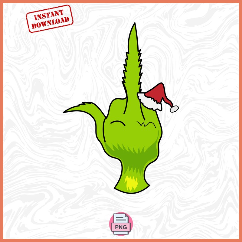 Grinch Hand Middle Finger - Etsy