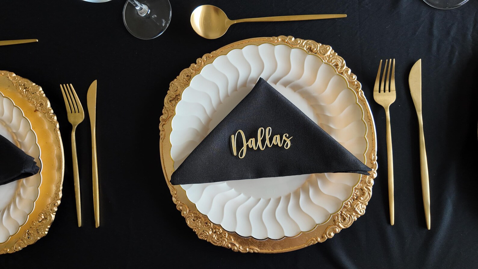 Luxury Wedding Place Cards Gold Mirror Acrylic Name Tags Personalized ...