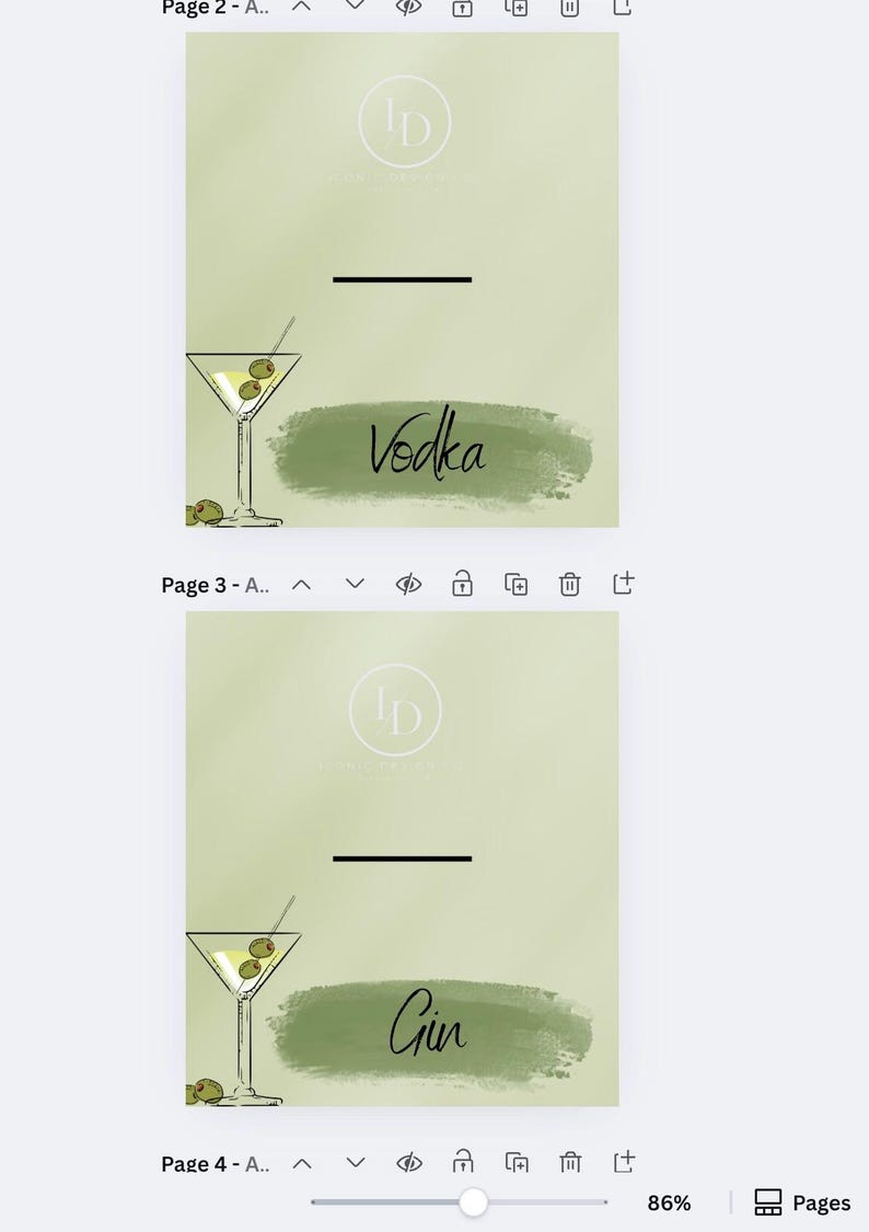 Instant Download Martini Bar Just a Tini Bit Older Bar Supplies 8x10 ...