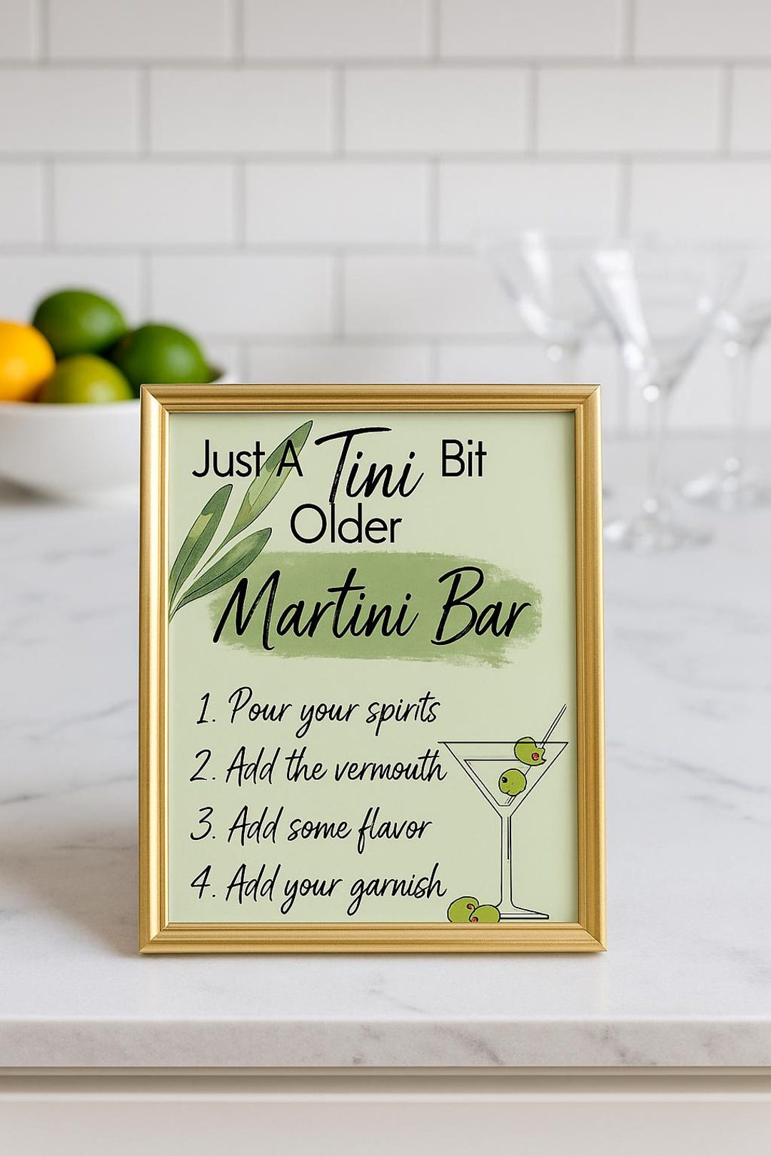 Instant Download Martini Bar Just a Tini Bit Older Bar Supplies 8x10 ...