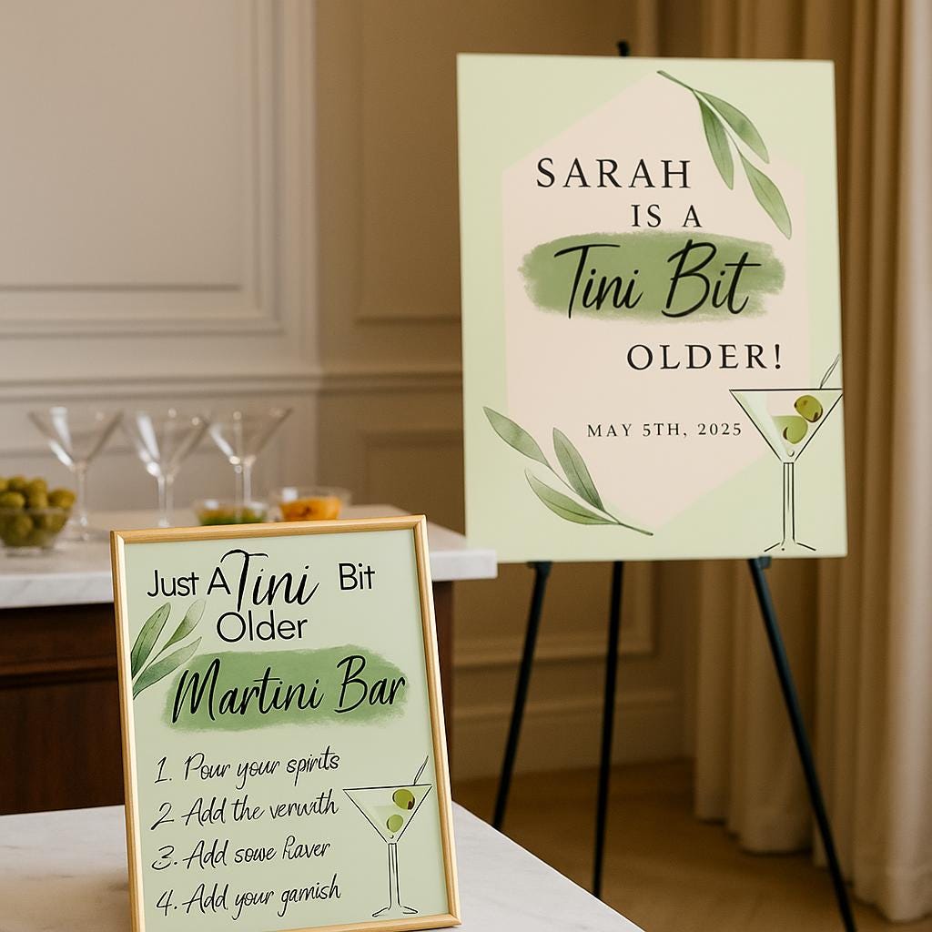 Instant Download 18x24 Poster Just a Tini Bit Older Welcome Sign ...