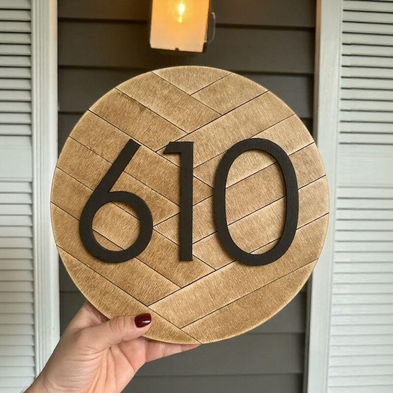 Wood House Numbers - Etsy