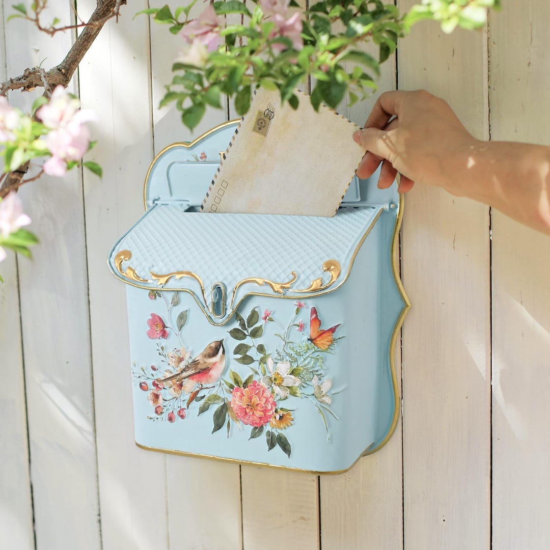 Antique Post Box Wall Mount – Decorative Retro Mailbox | Vintage ...