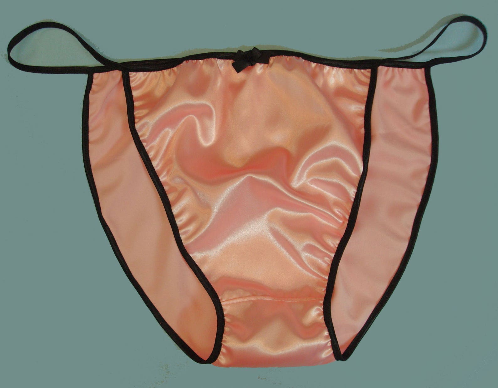 Sale Double Satin Front Panel String Bikini Cross Dresser | Etsy