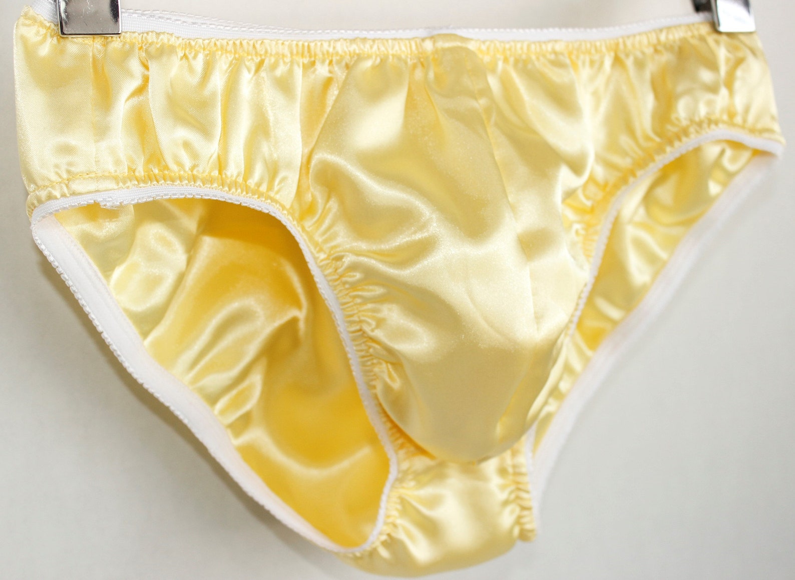Yellow Adult Sissy Low Rise Bikiny Satin Panties Custom Made Etsy