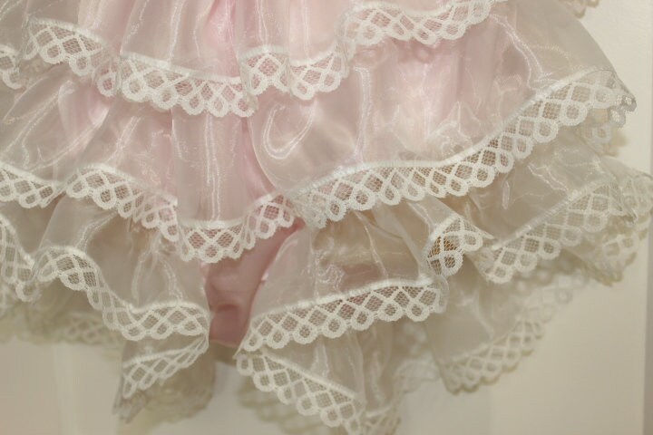 Adult Sissy Pink Organza Rumba Ruffle Panties Color Choice Custom Made