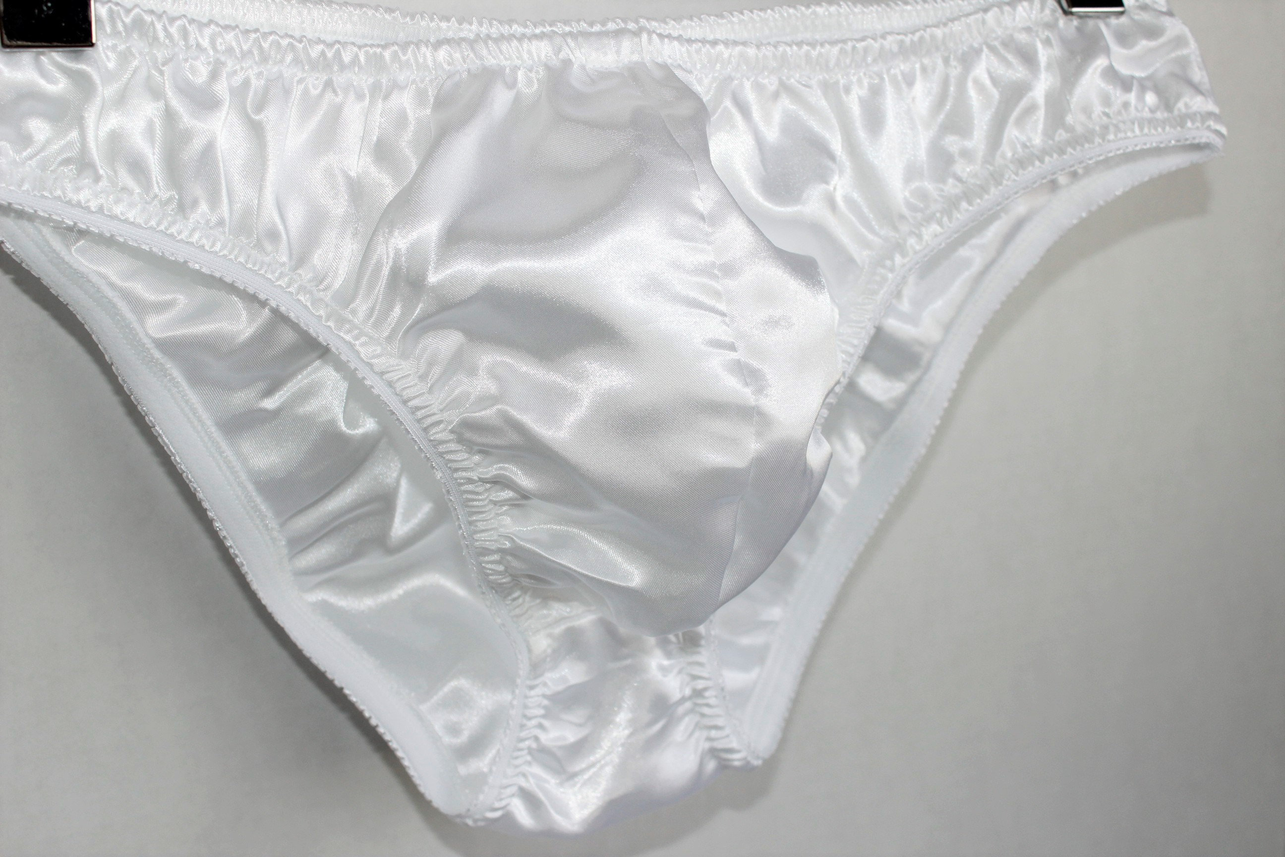 White Adult Sissy Low Rise Bikiny Satin Panties Custom Made Etsy