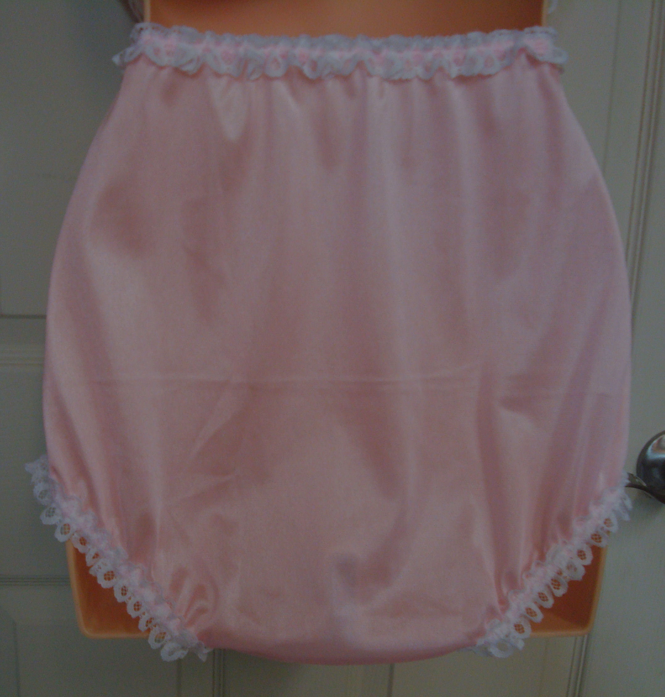 Vintage Style Adult Sissy Tricot And Lace Panties Cross Dresser