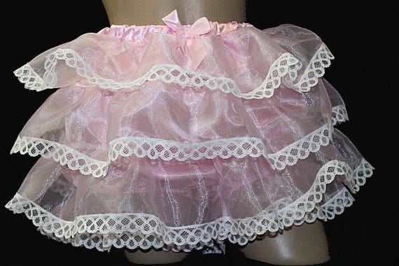 Adult Sissy Pink Organza Rumba Ruffle Panties Color Etsy