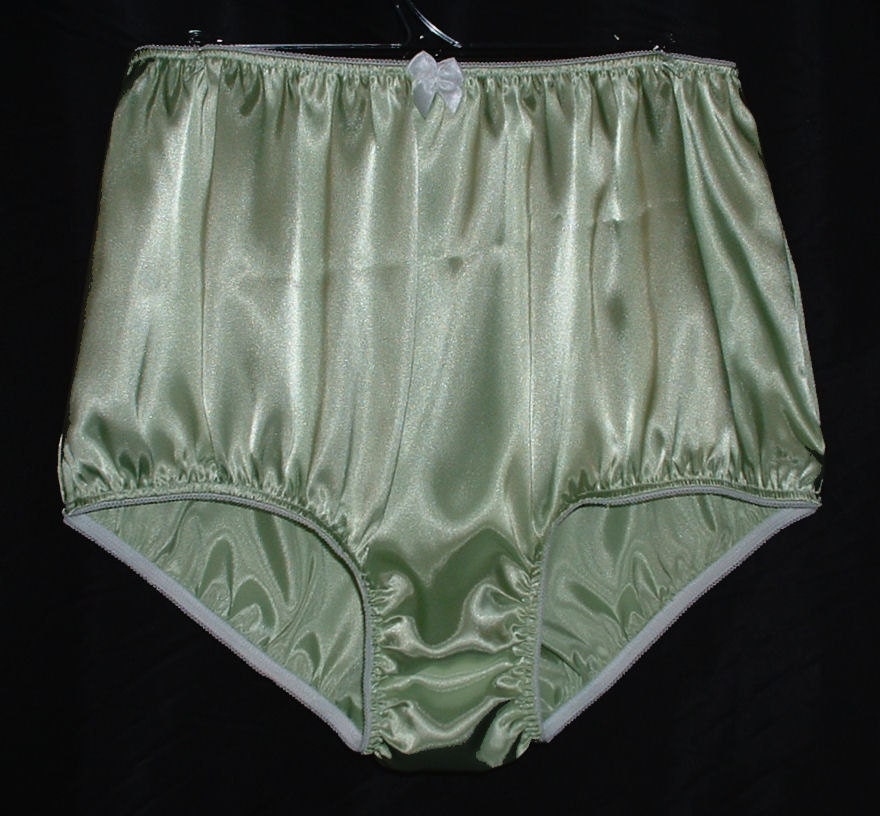 Silky Satin Adult Sissy Single Layer Full Cover Satin Granny Panties