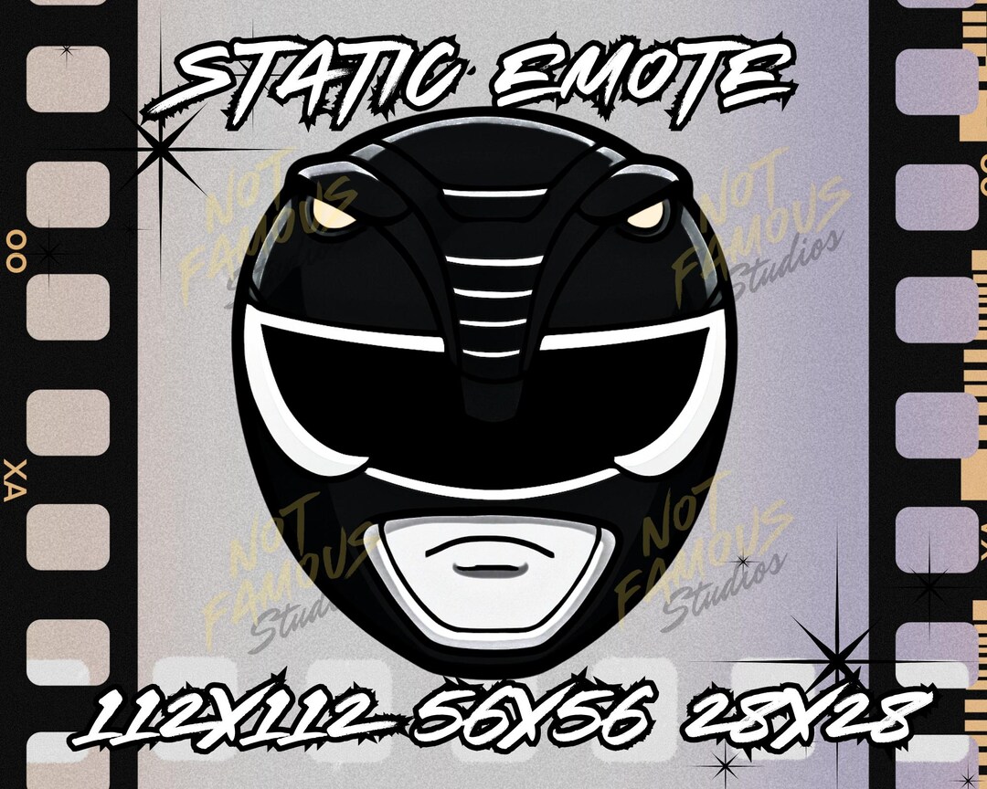 Black Power Ranger Helmet Emote - Twitch, Youtube, Discord | Not Famous ...
