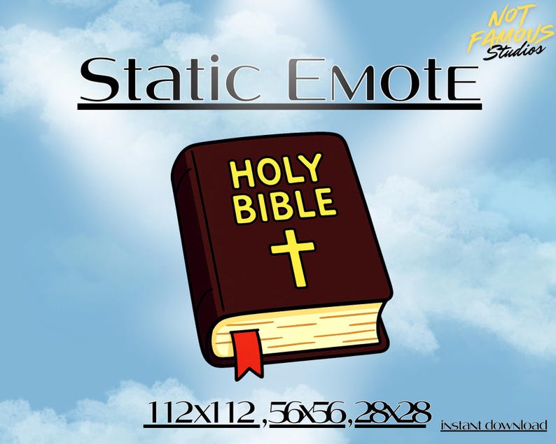 Christian Holy Bible Static Emote - Twitch, Discord, Youtube | Not ...