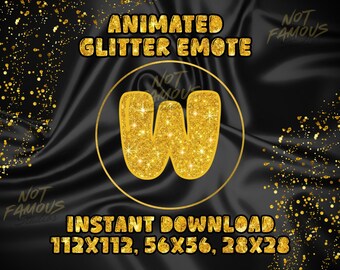 Animated Pink Glitter W Emote - Bonus Static Emote - Youtube, Twitch ...