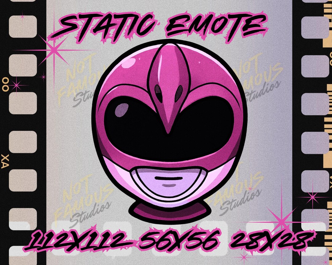 Pink Power Ranger Helmet Emote - Twitch, Youtube, Discord | Not Famous ...
