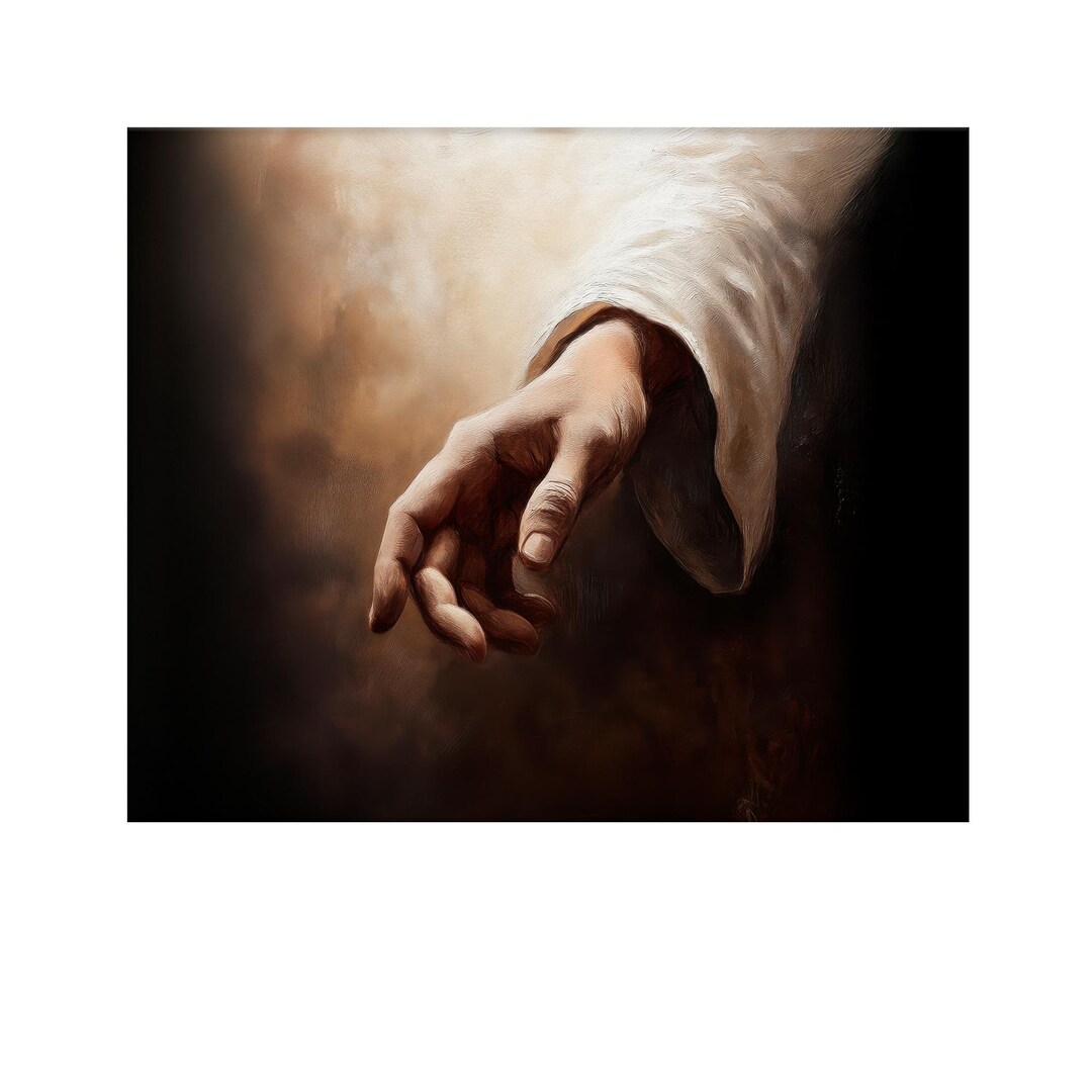 The Hand of God, LDS Art, God's Hand Reaching Out, Christian Wall Art ...