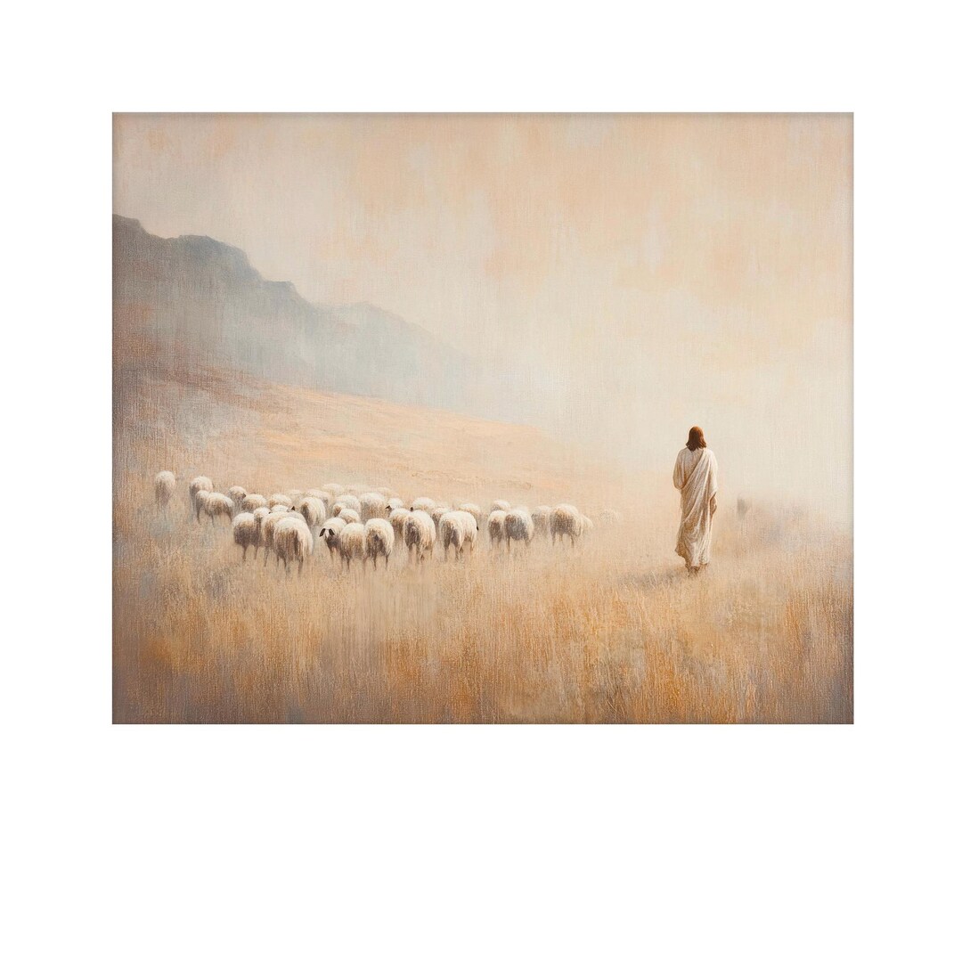 The Keeper of the Flock, LDS Art, Jesus Christ With Sheep Artwork ...