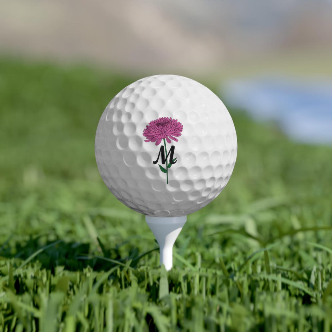 Personalized Monogram Birth Flower 6pc Golf Ball Set, Customized Golf ...