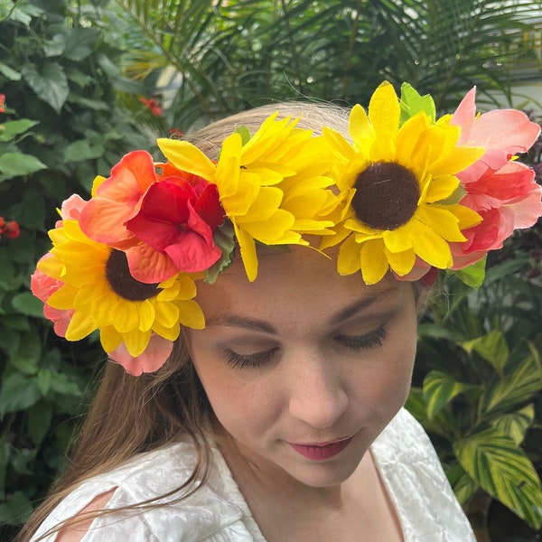 Sunflower Crown - Etsy