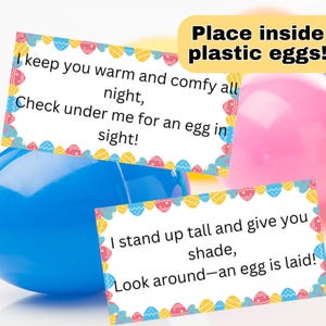 Easter Egg Scavenger Hunt Clue Cards for Children, Indoor and Outdoor ...