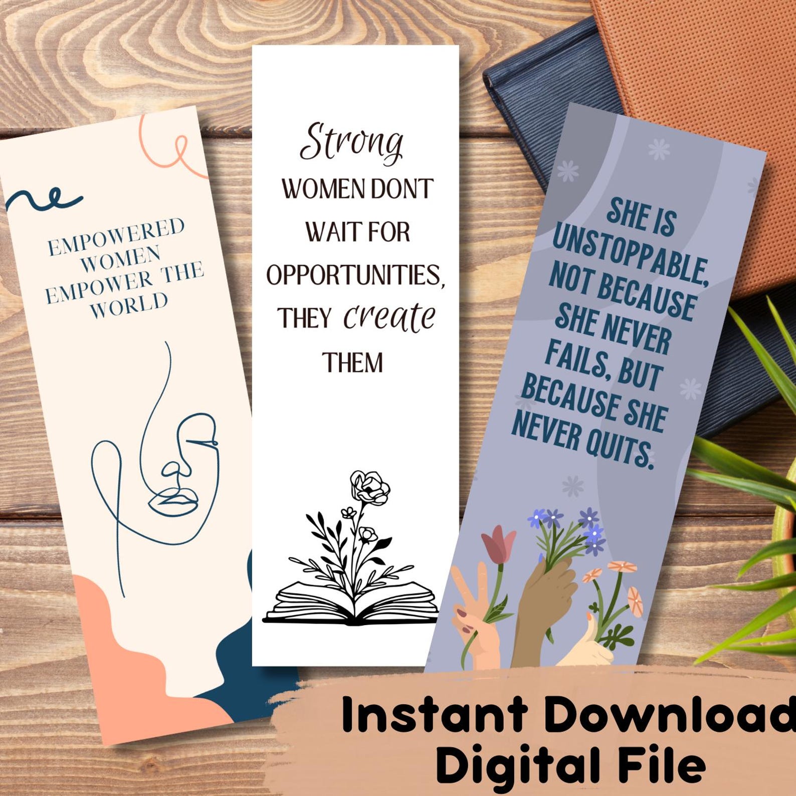 Women's Inspirational Bookmark Printable, Empowering Women Bookmark ...