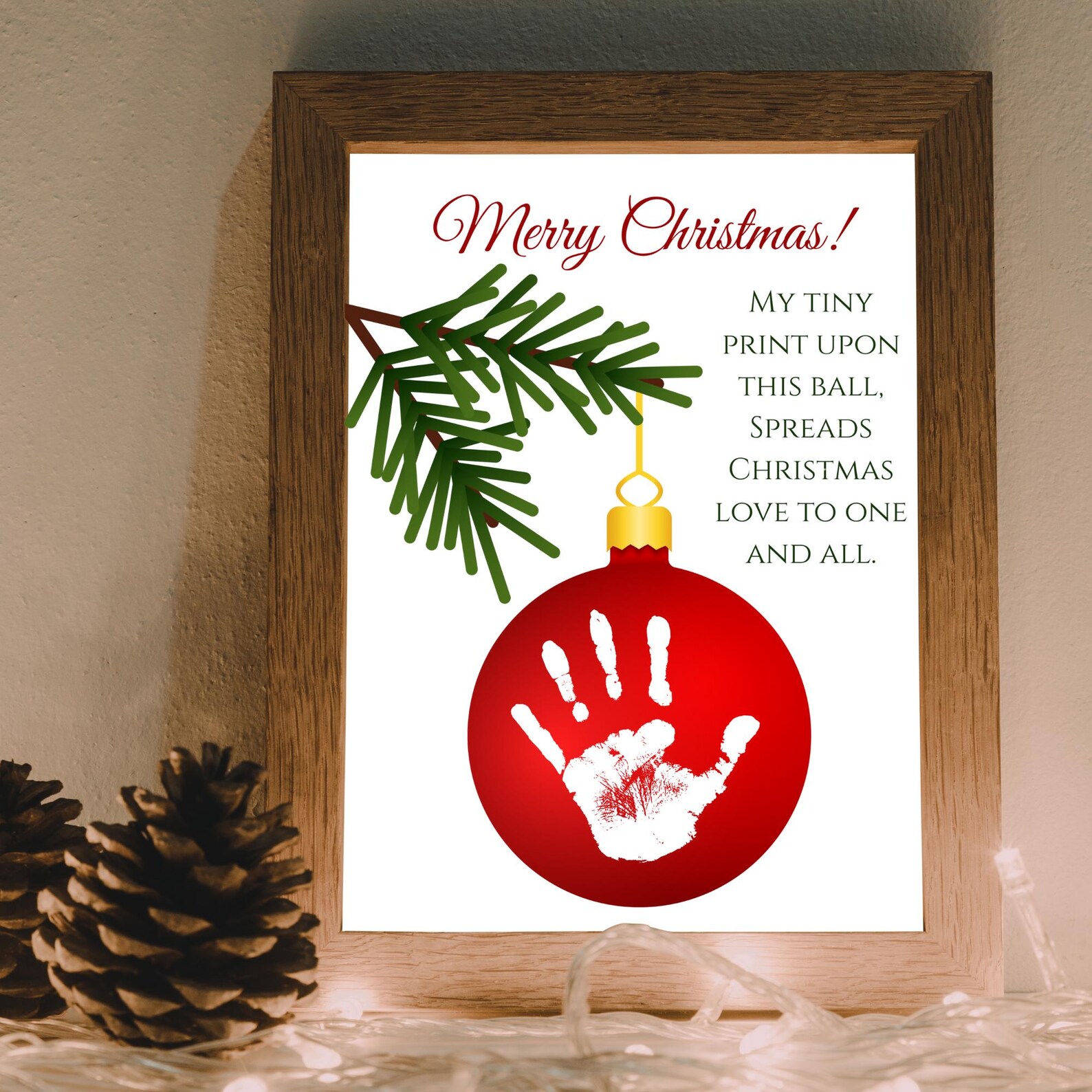 Handprint Footprint Christmas Craft for Kids, Child Ornament Activity ...
