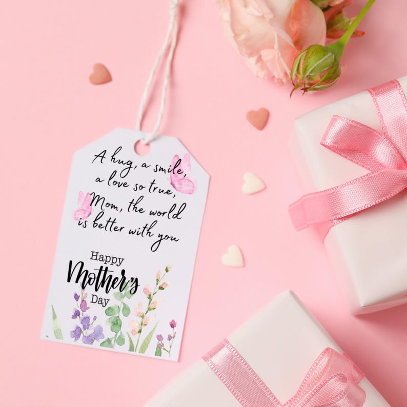 Mother's Day Gift Tag, Happy Mom's Day Card, Poem for Mother ...
