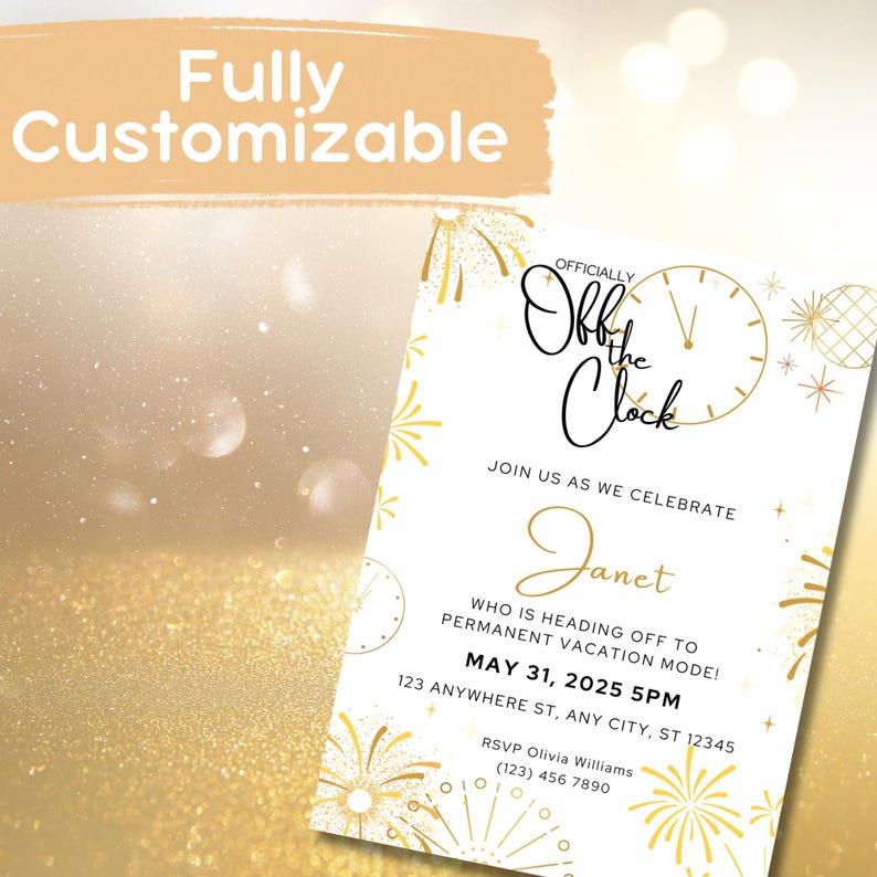 Retirement Party Invitation, Surprise Retirement Invite for Women and ...