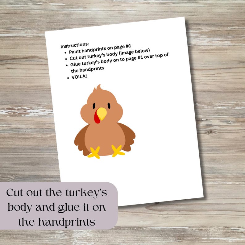 Handprint Turkey Craft for Kids, Child Thanksgiving Activity, Fall ...