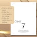 Wedding Table Number for Guests to Sign, Folded Tent Card for ...